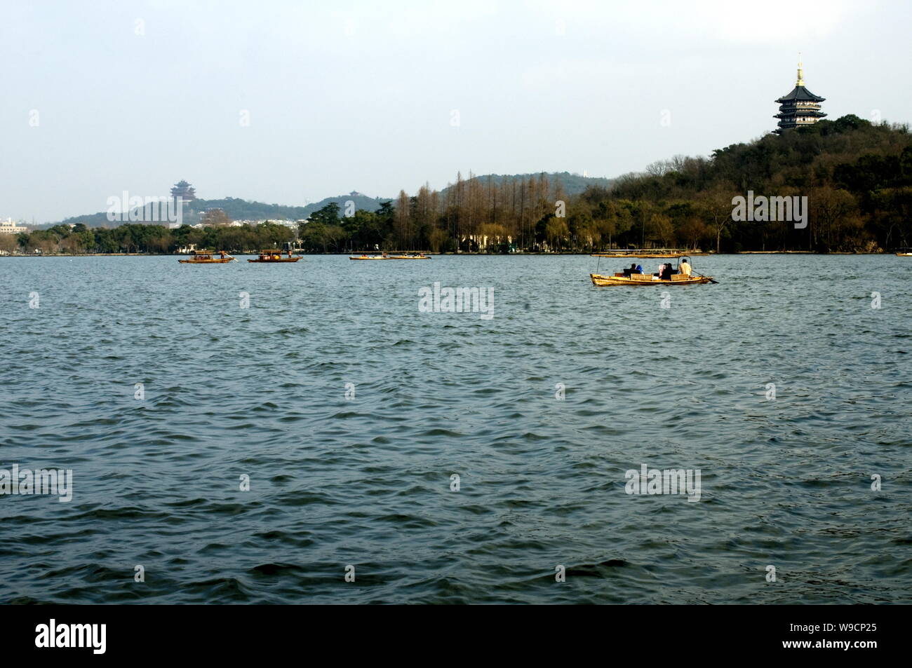 Scenery of the West Lake in Hangzhou city, East Chinas Zhejiang ...
