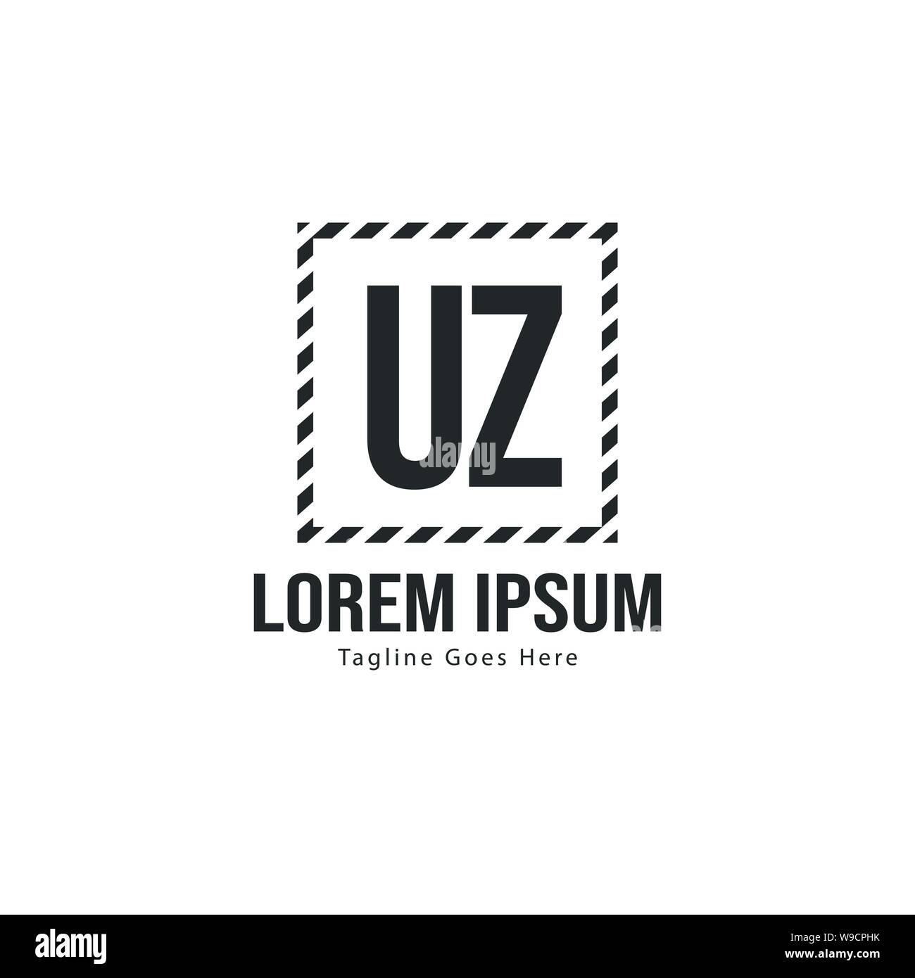 UZ Letter Logo Design. Creative Modern UZ Letters Icon Illustration ...