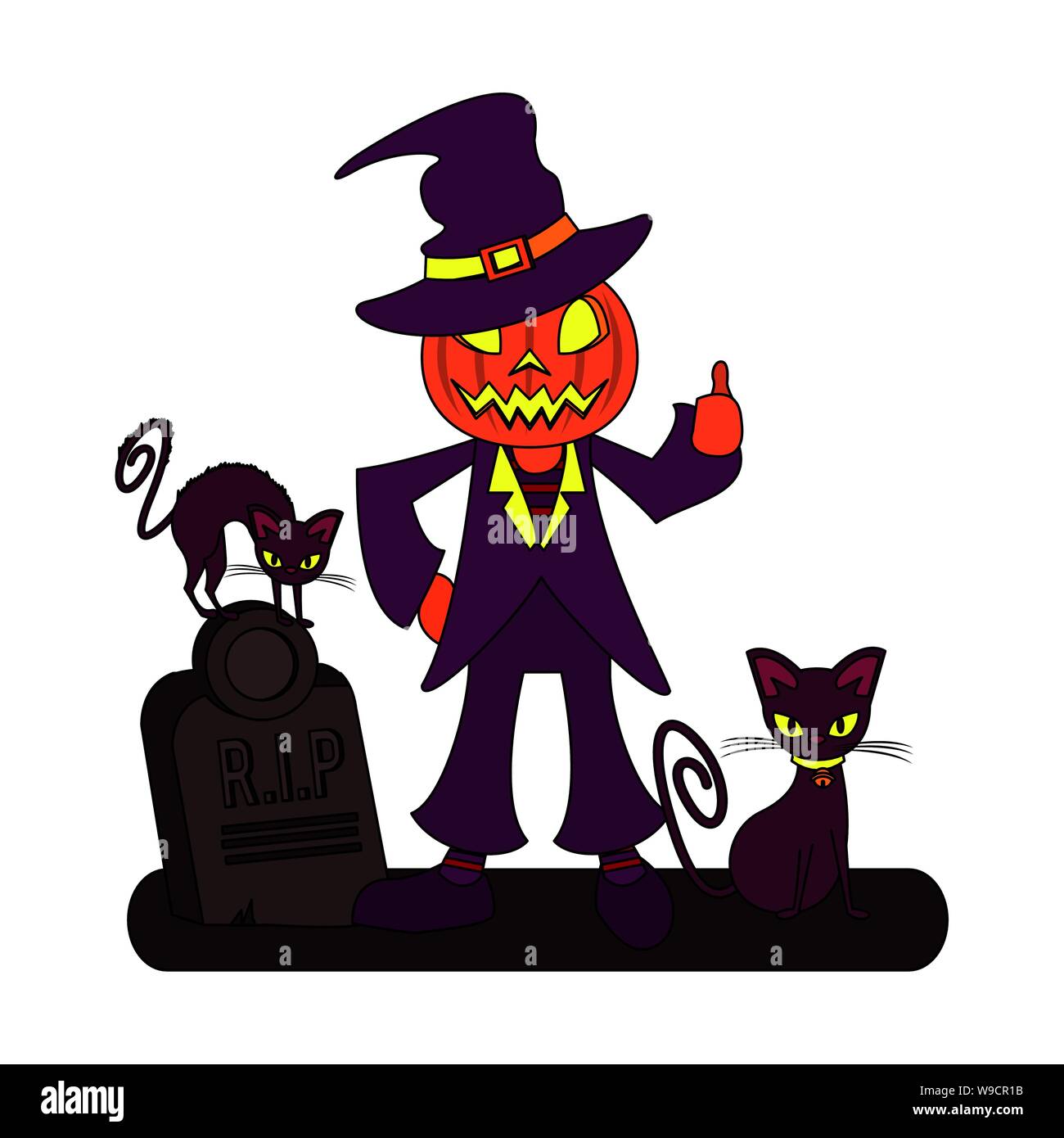 halloween october scary celebration cartoon Stock Vector Image & Art ...