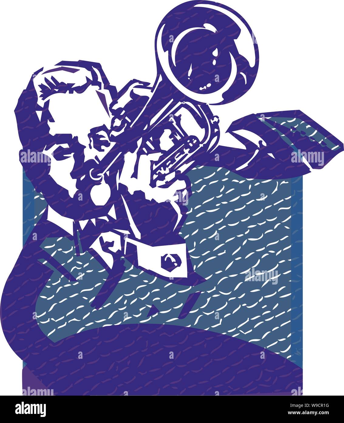 Man playing trumpet isolated Stock Vector Images - Alamy