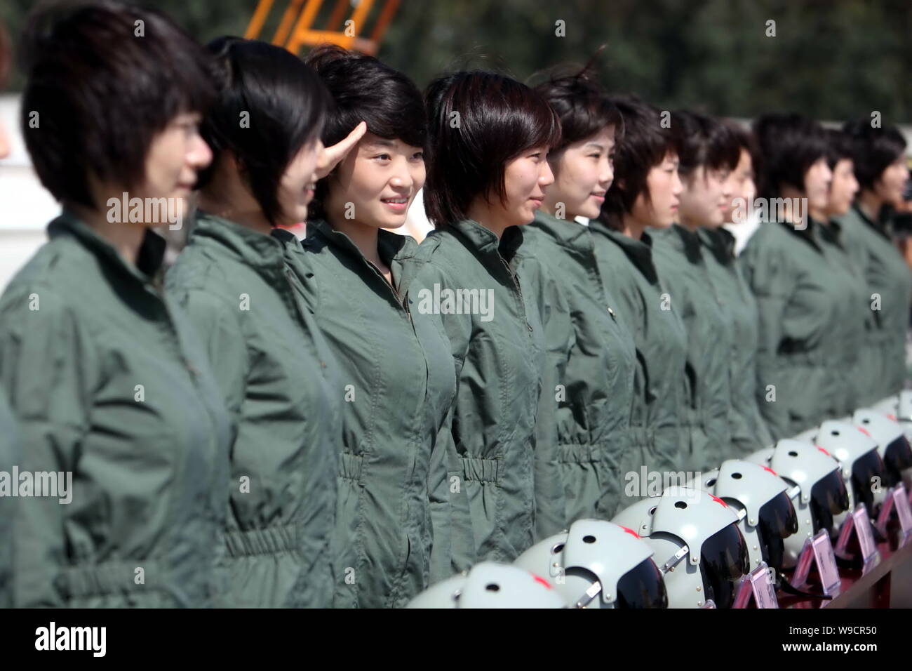 Young Female Fighter Plane Pilots Of Chinese Pla Air Force Are Seen