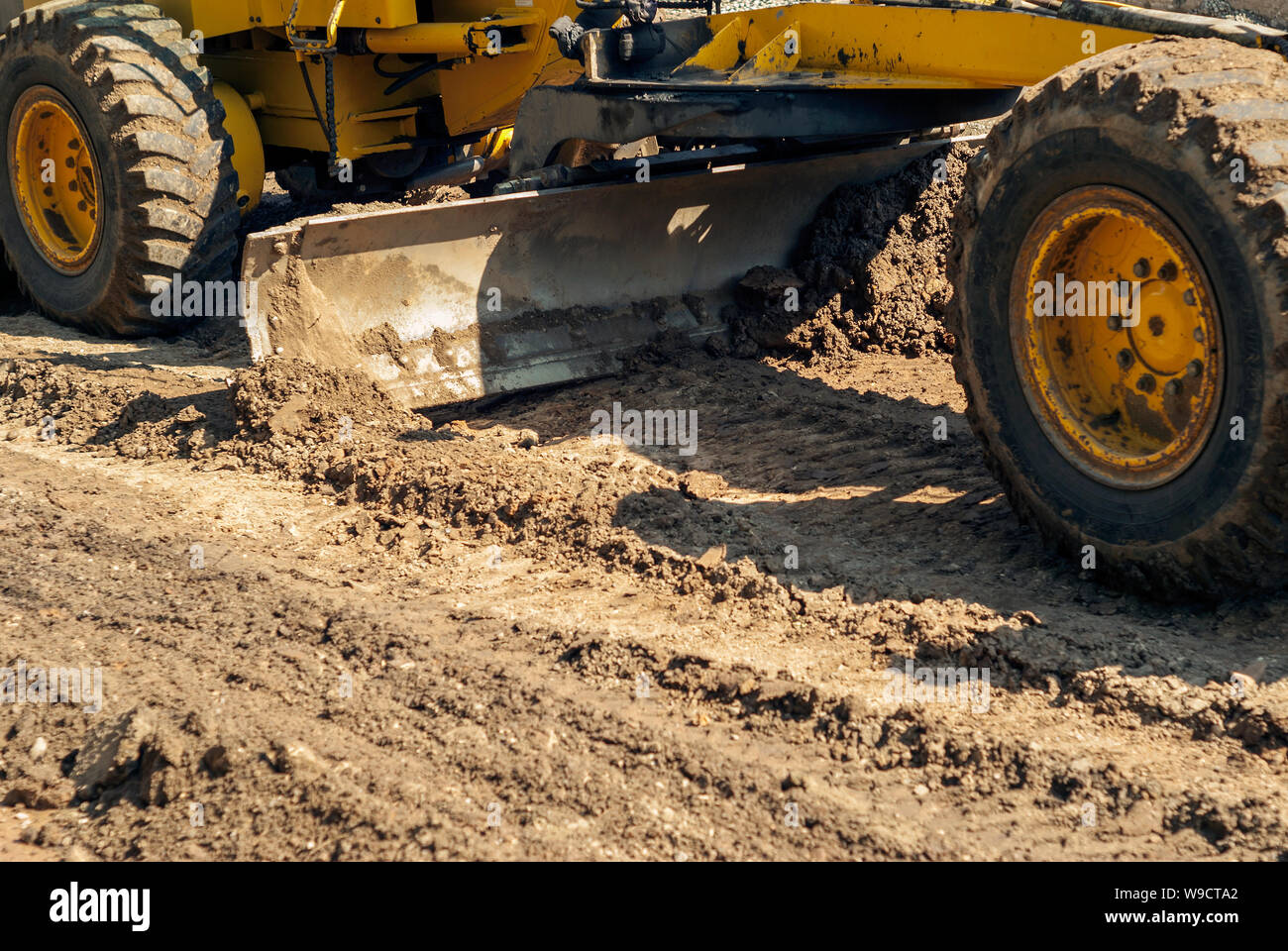 Closeup blade motor grader hi-res stock photography and images - Alamy