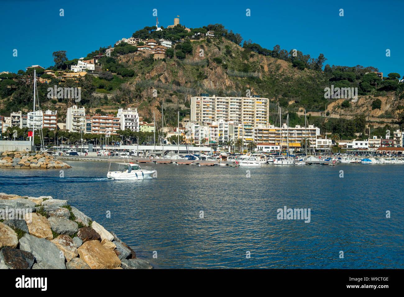 MARINA PORT OF BLANES COSTA BRAVA GERONA CATALONIA SPAIN Stock Photo ...
