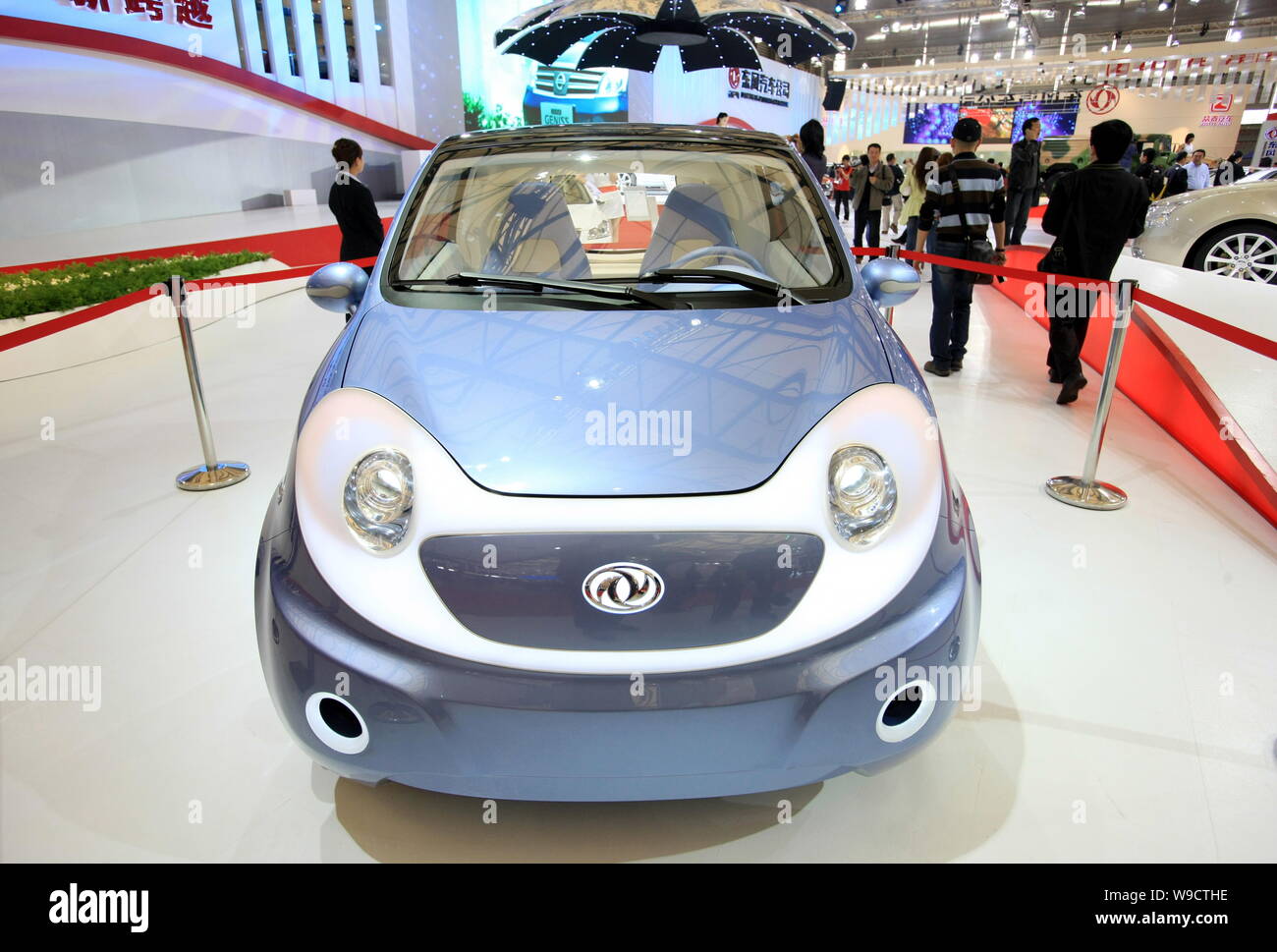 A Dongfeng I-Car electric car is seen on display at the 13th Shanghai ...