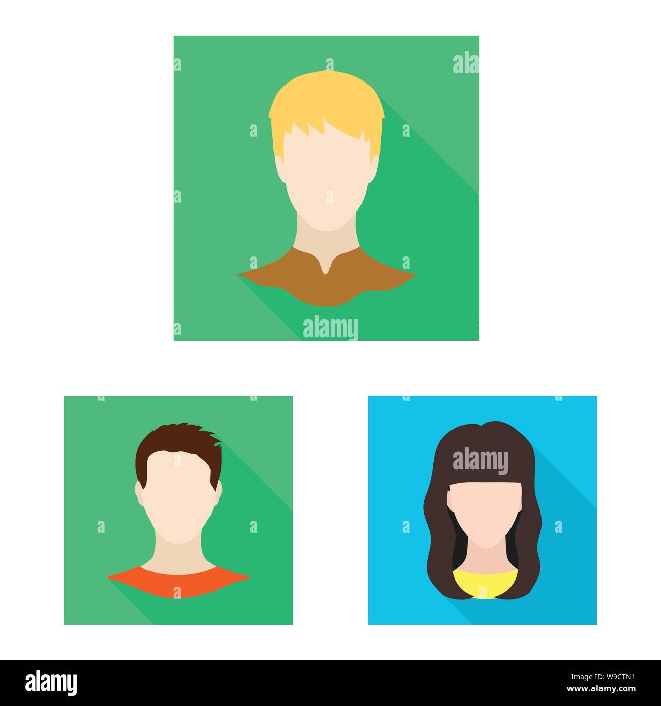 Vector illustration of avatar and dummy symbol. Collection of avatar ...