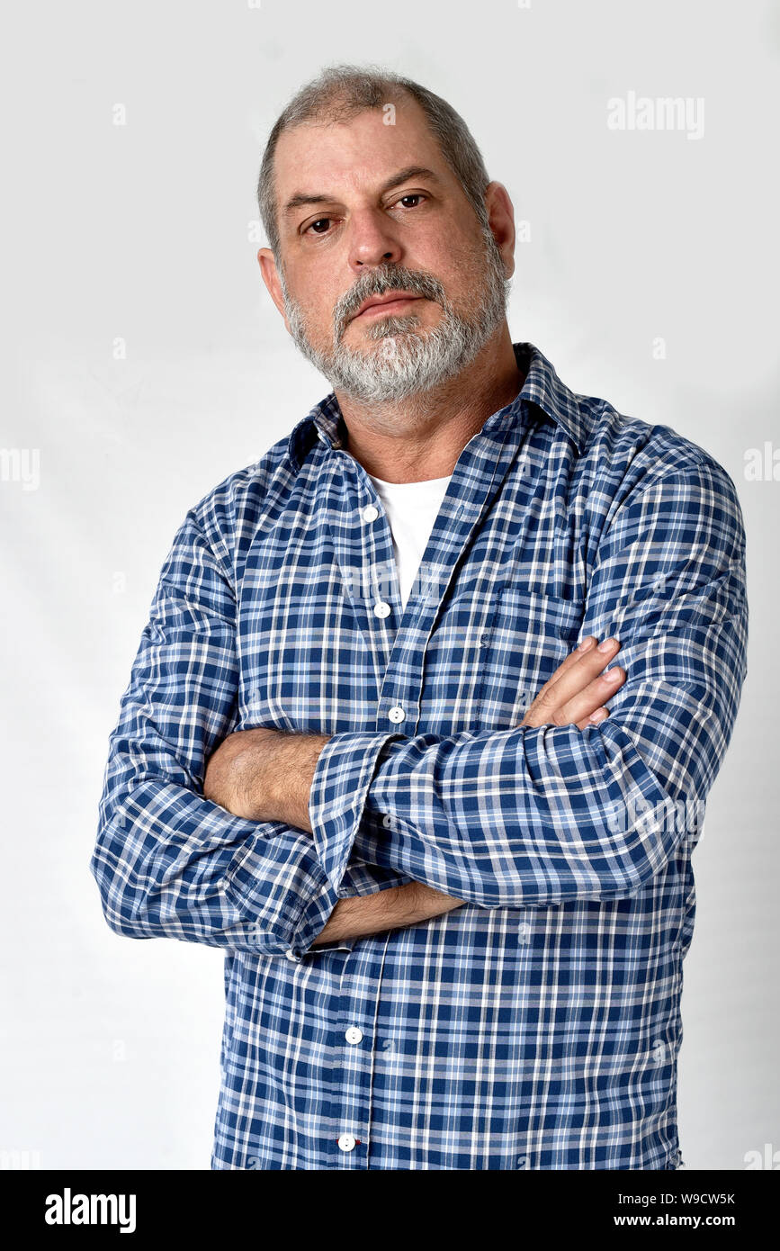 white beard man on white background Stock Photo - Alamy