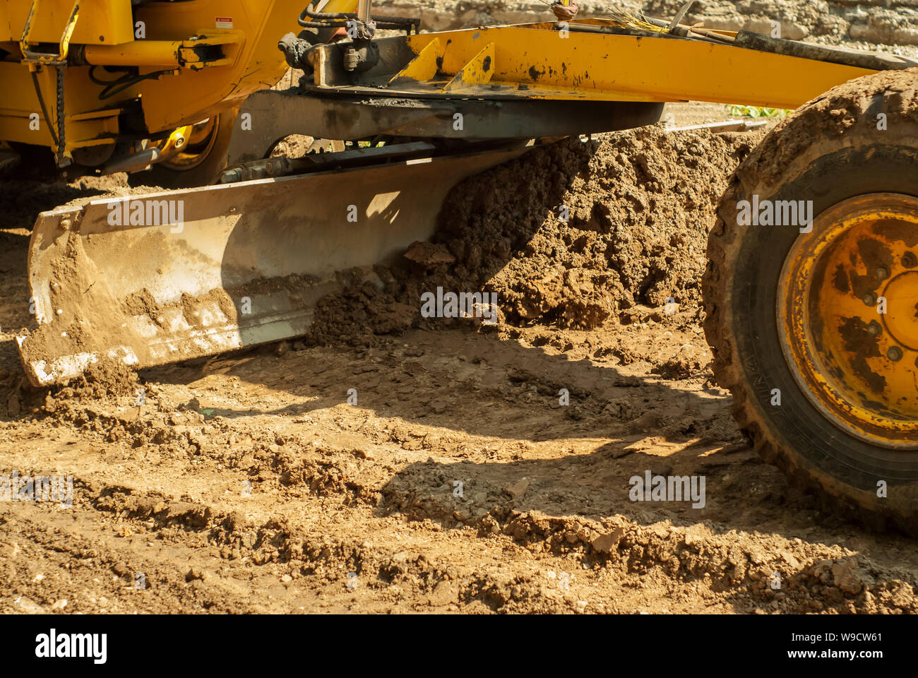 Closeup blade motor grader hi-res stock photography and images - Alamy