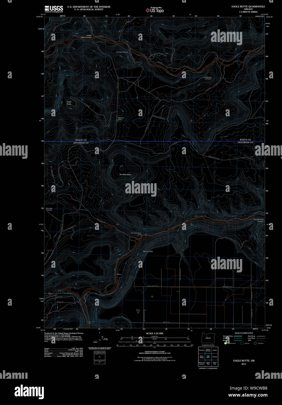 Map of eagle butte hi-res stock photography and images - Alamy