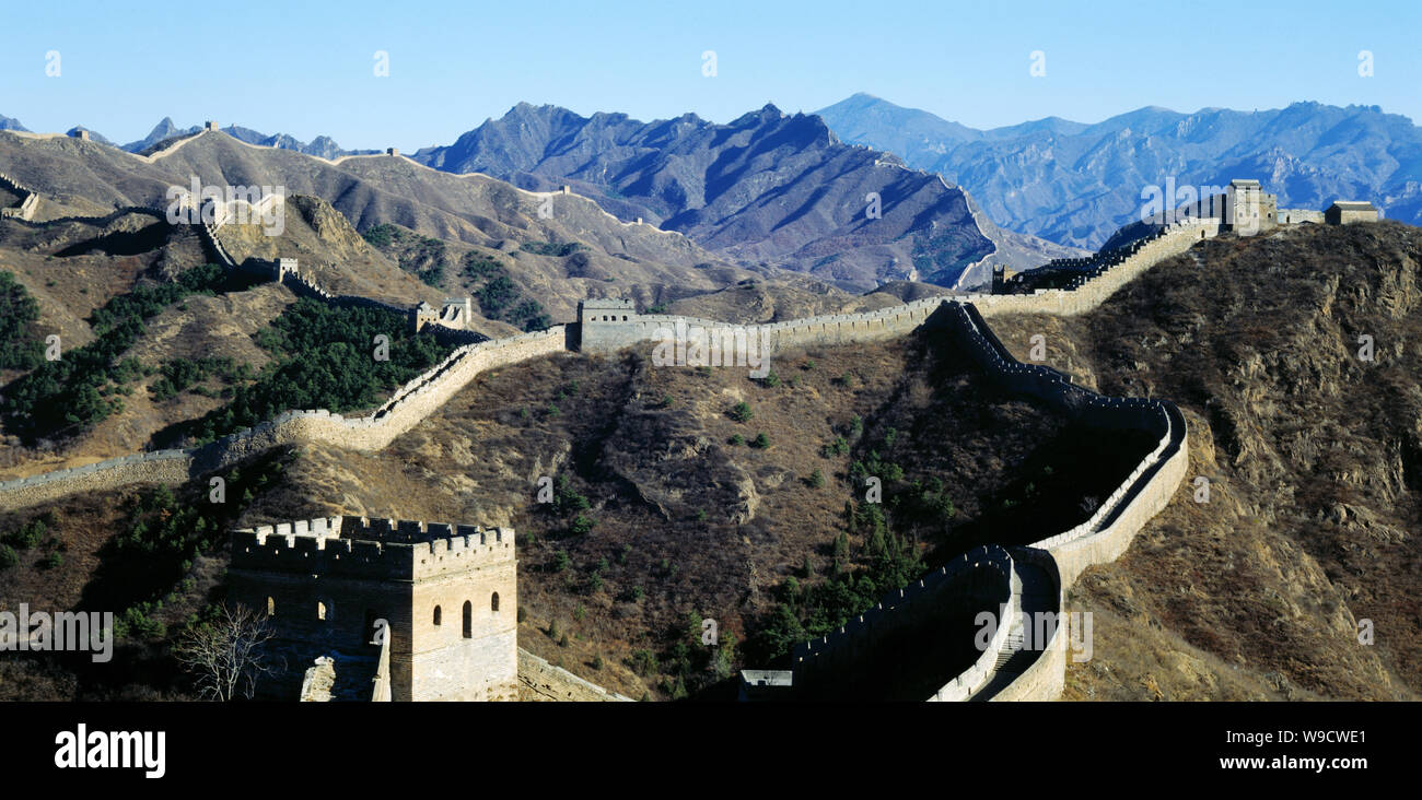 Landscape of the Jinshanling Great Wall in Beijing, China Stock Photo ...