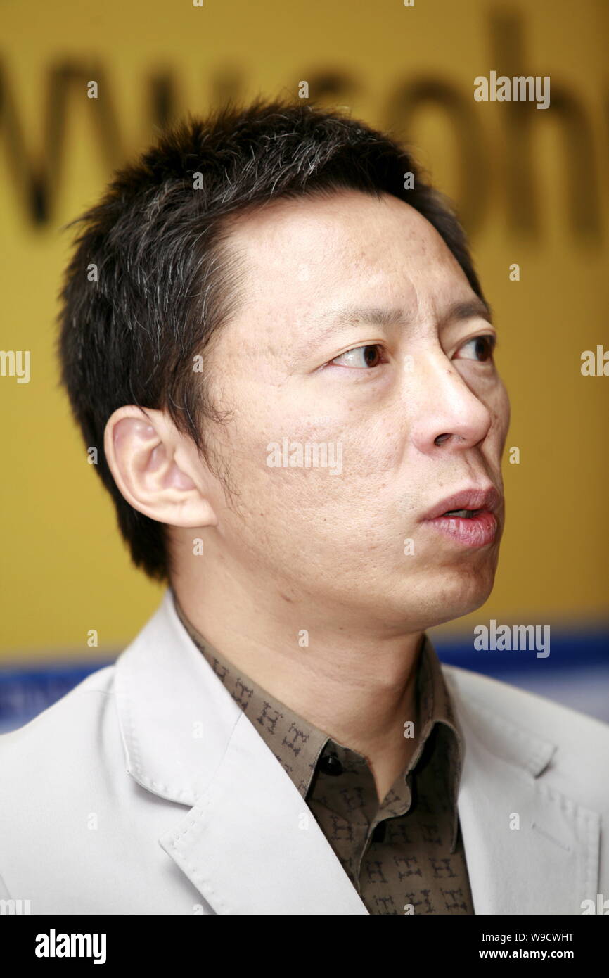 Charles Zhang (Zhang Chaoyang), Chairman and CEO of Sohu.com, is ...