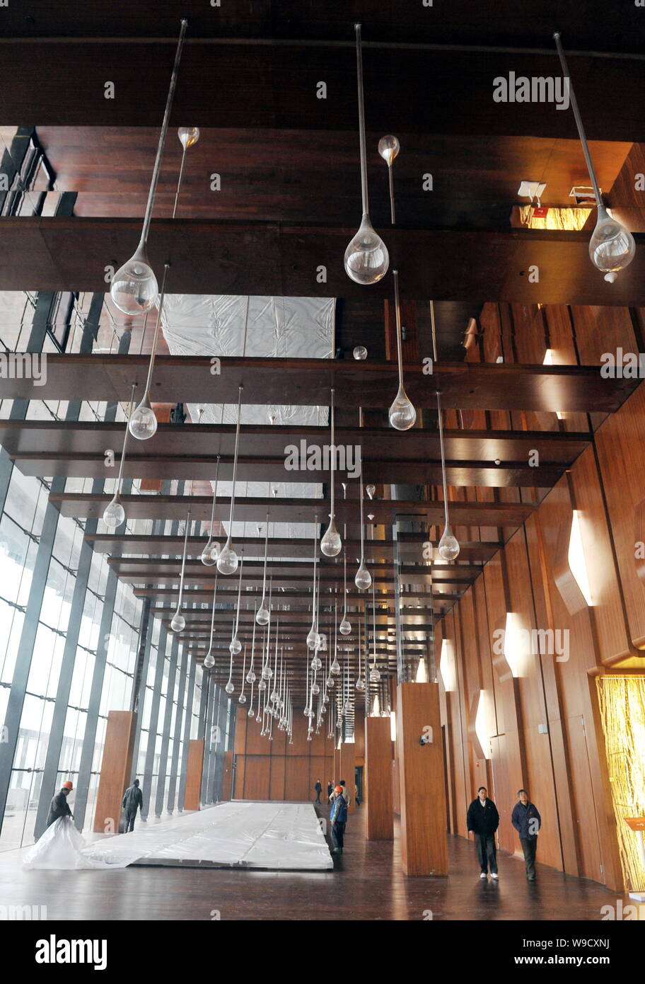 Interior of the Expo Center for the World Expo 2010 in Shanghai, China ...