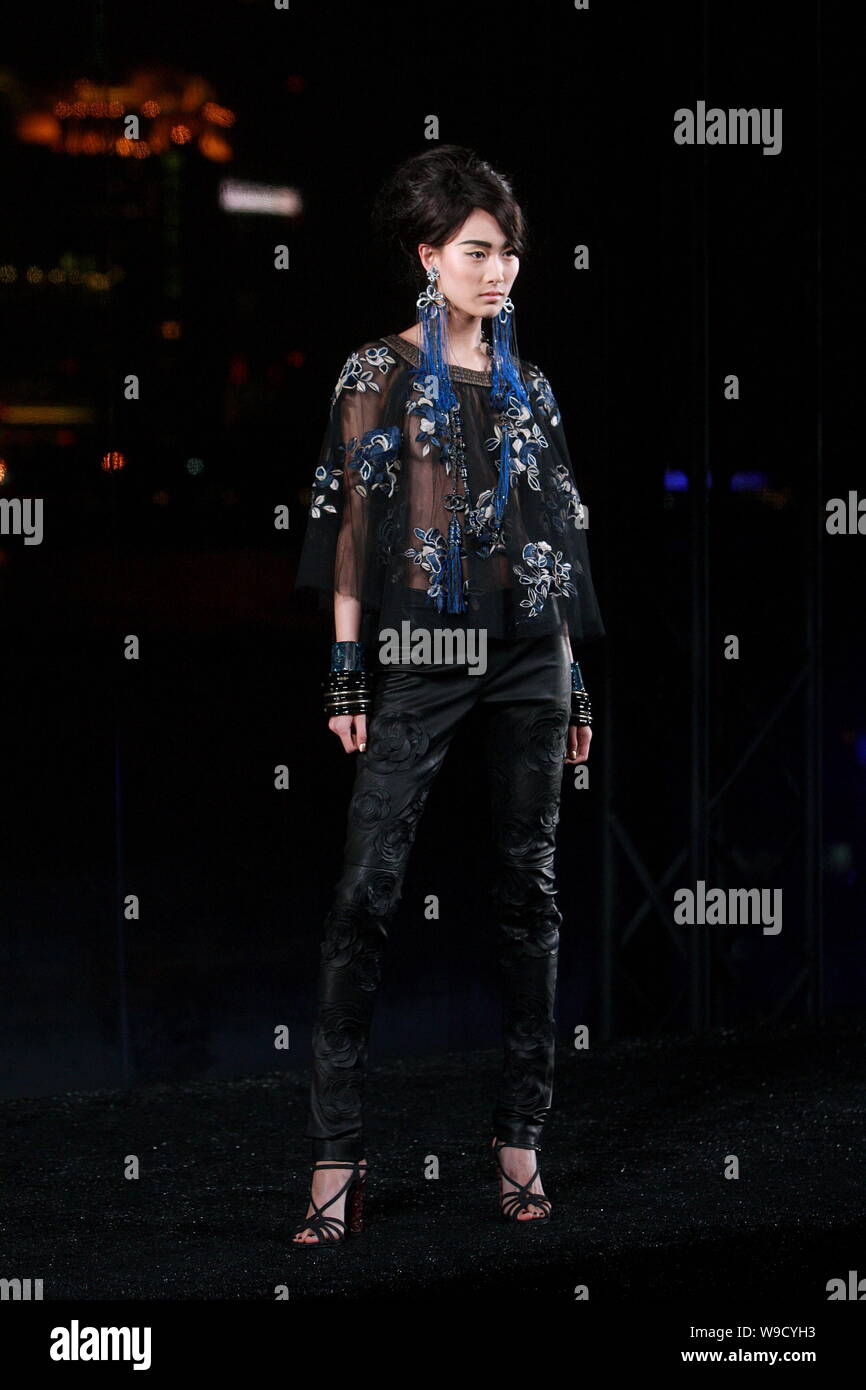 Chinese model Qin Shupei parades to display the new collection by ...