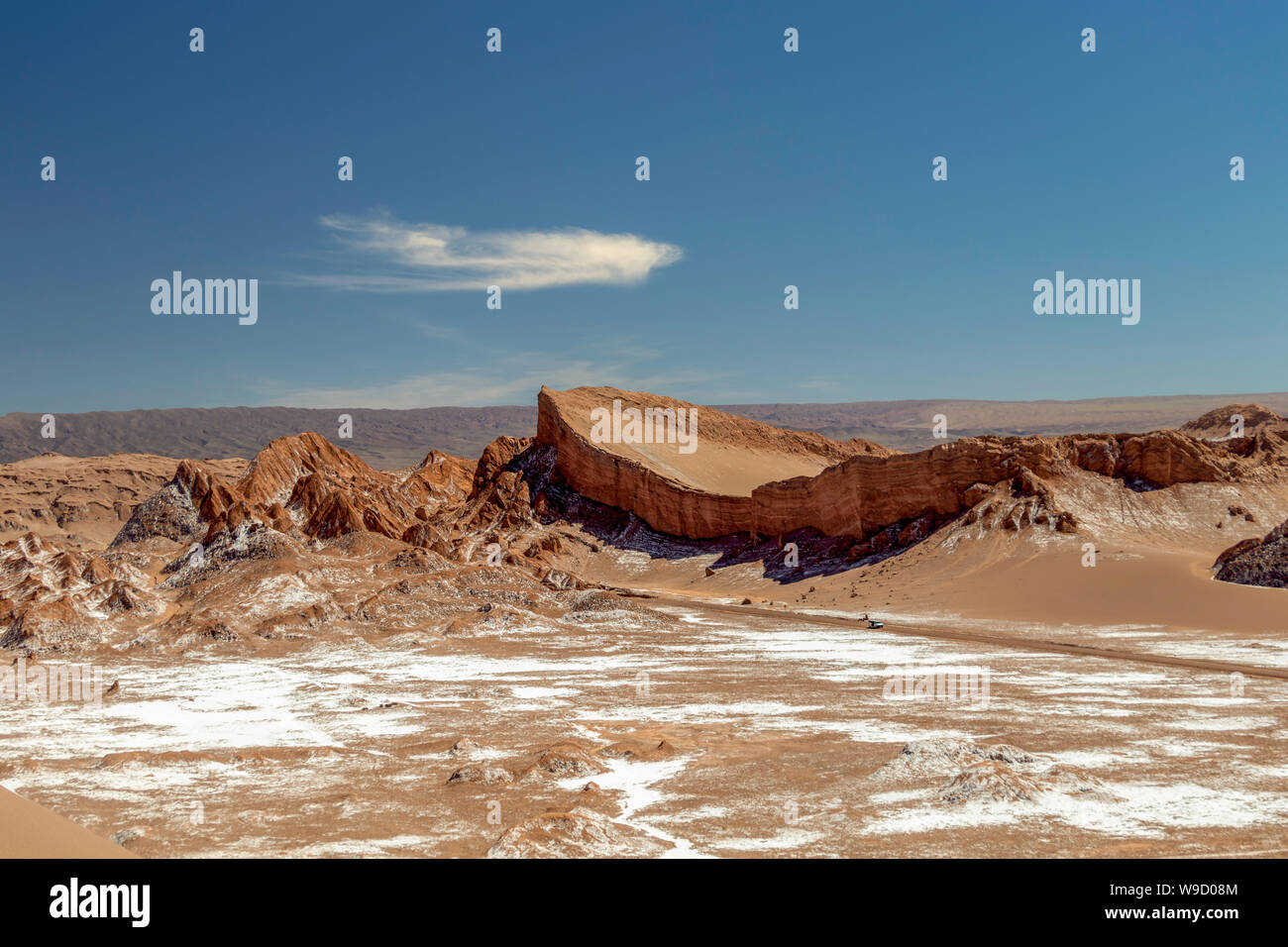 Atacama desert landscape in Chile: The Moon Valley area (Valle de la ...