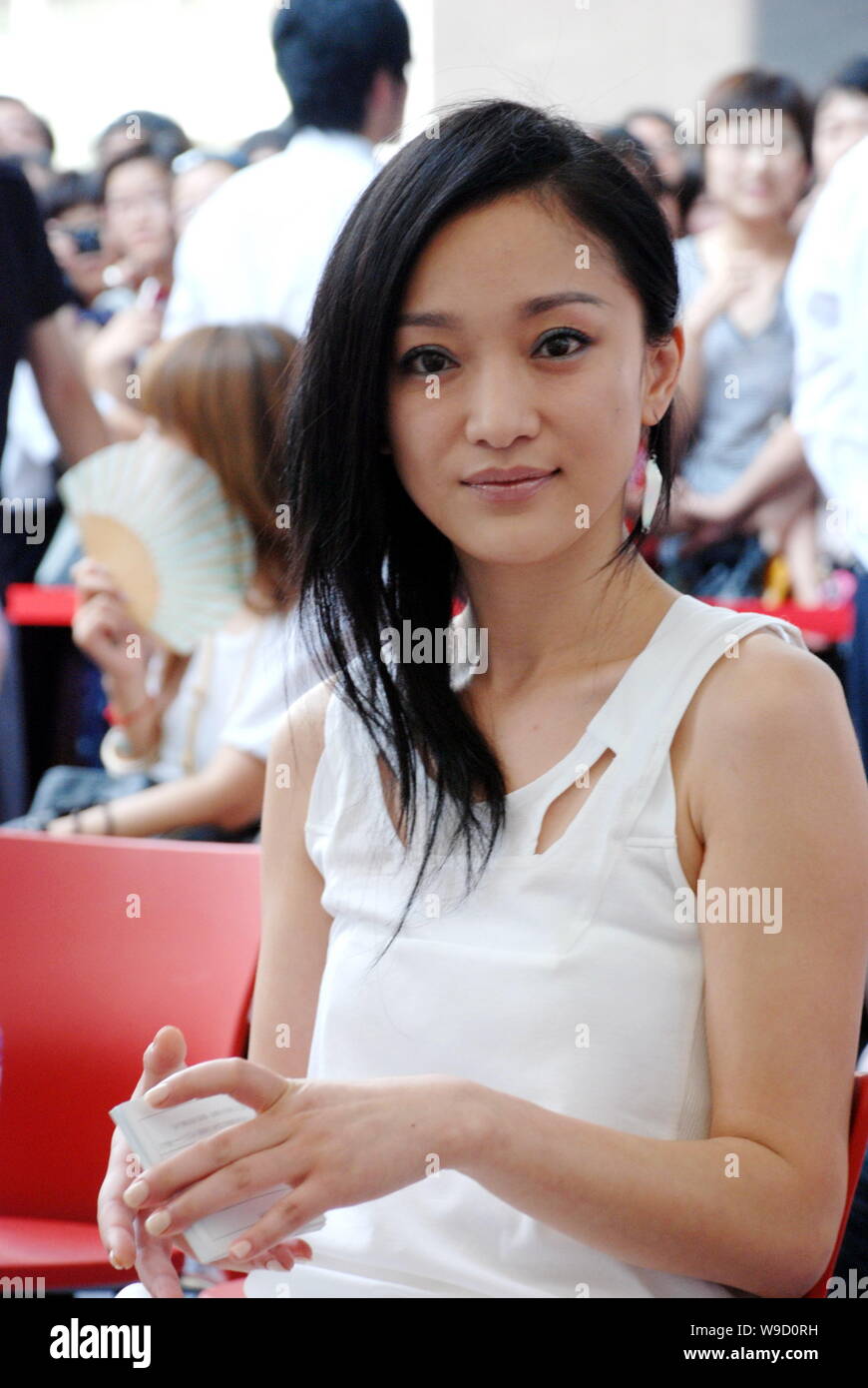 Chinese film actress Zhou Xun is seen at a campaign to promote OLAY ...