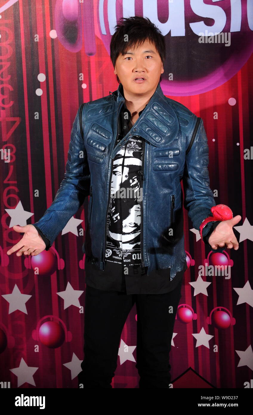 Chinese singer Sun Nan is seen at the red carpet of a music award ...