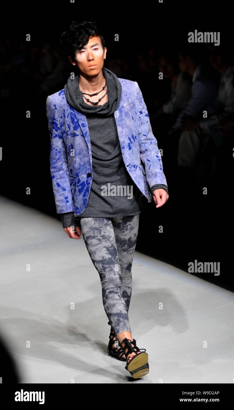 A model parades at the BUNKA/TOKA fashion show during the Shanghai ...