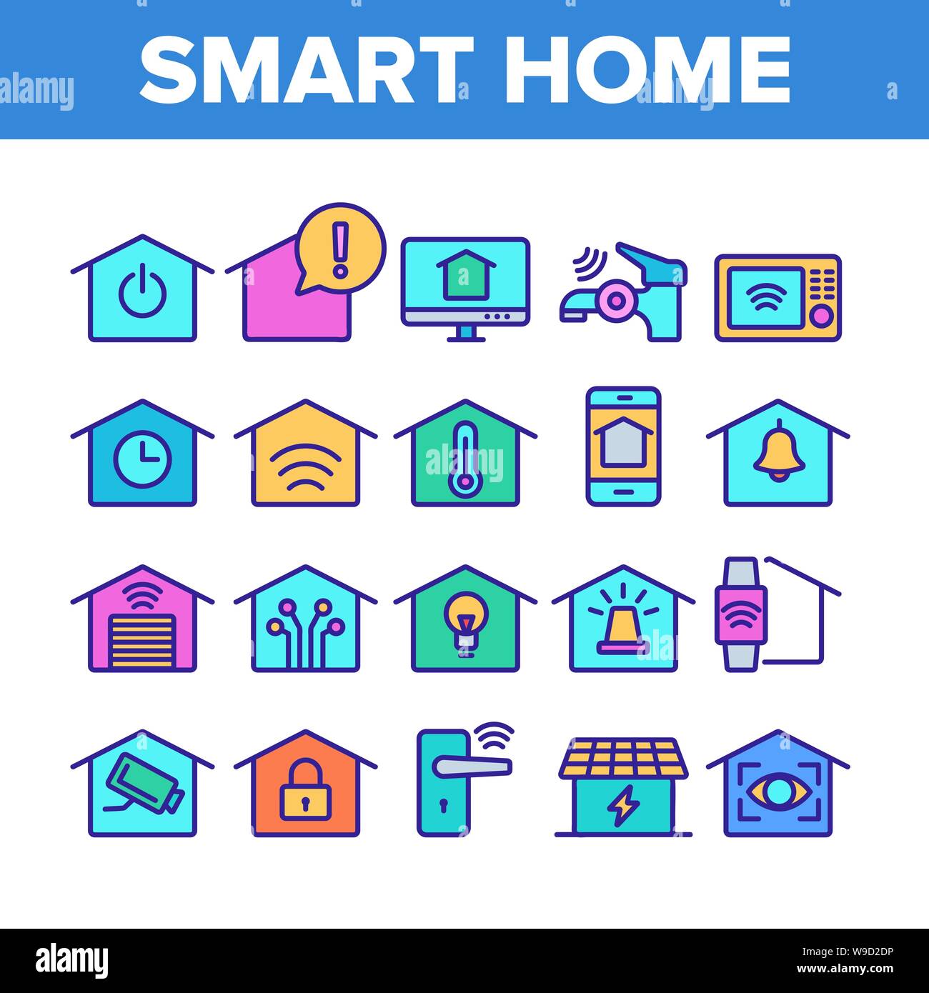 Smart home house items Stock Vector Images - Alamy