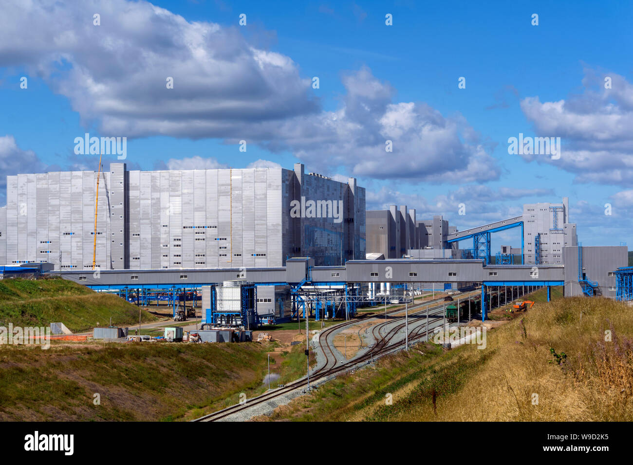 complex of mine buildings of a modern mining enterprise for the ...