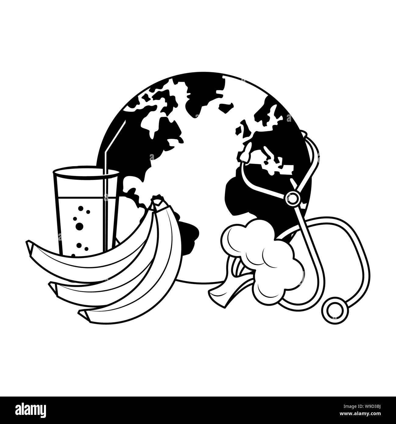 Healthy Lifestyle Clipart Black And White