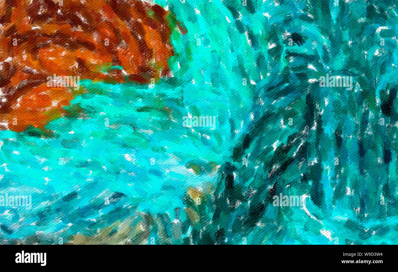 Abstract texture background. Digital painting in Vincent Van Gogh style ...
