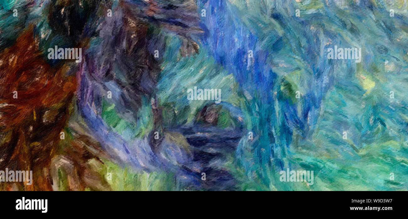 Abstract texture background. Digital painting in Vincent Van Gogh style ...