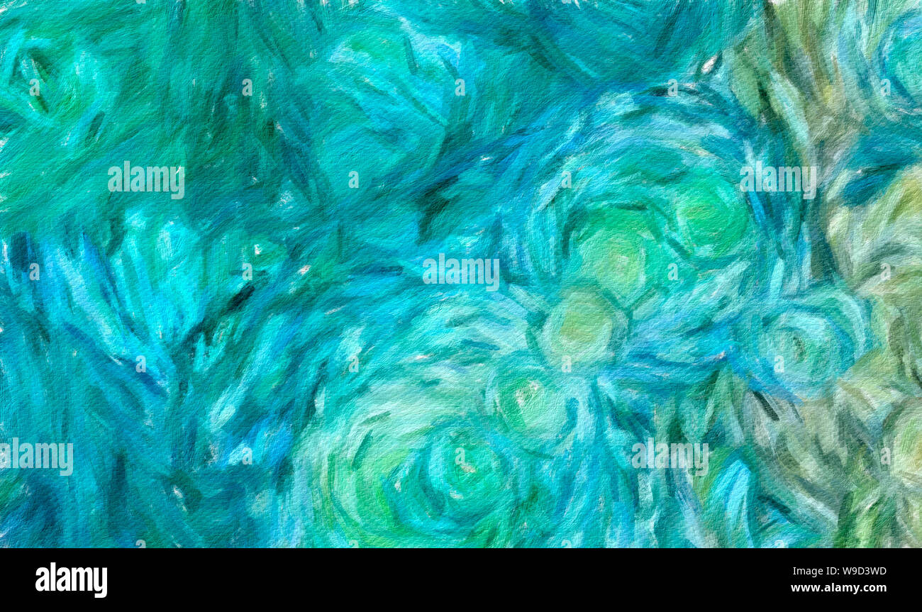 Abstract texture background. Digital painting in Vincent Van Gogh style ...