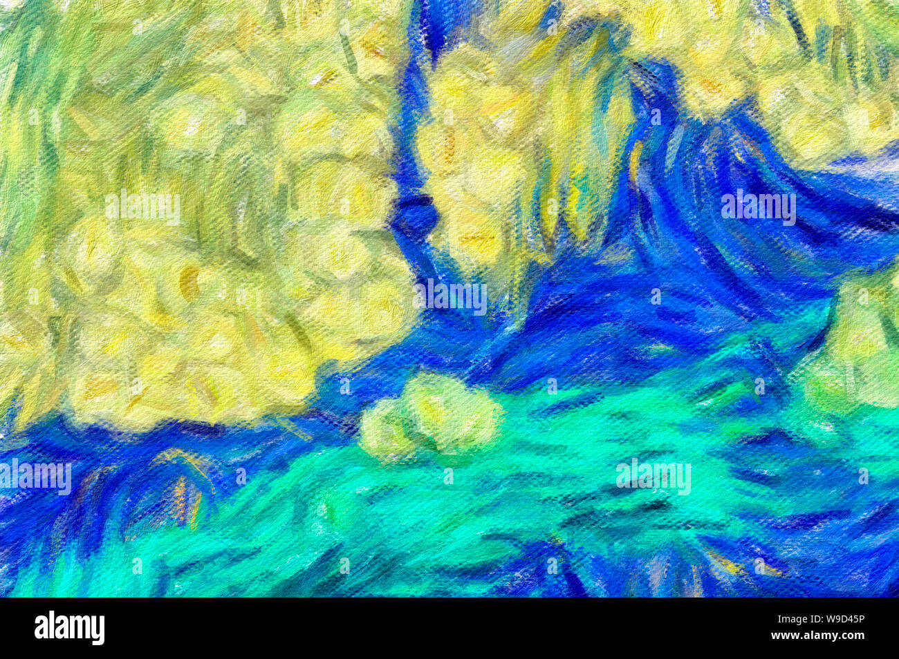 Abstract texture background. Digital painting in Vincent Van Gogh style ...