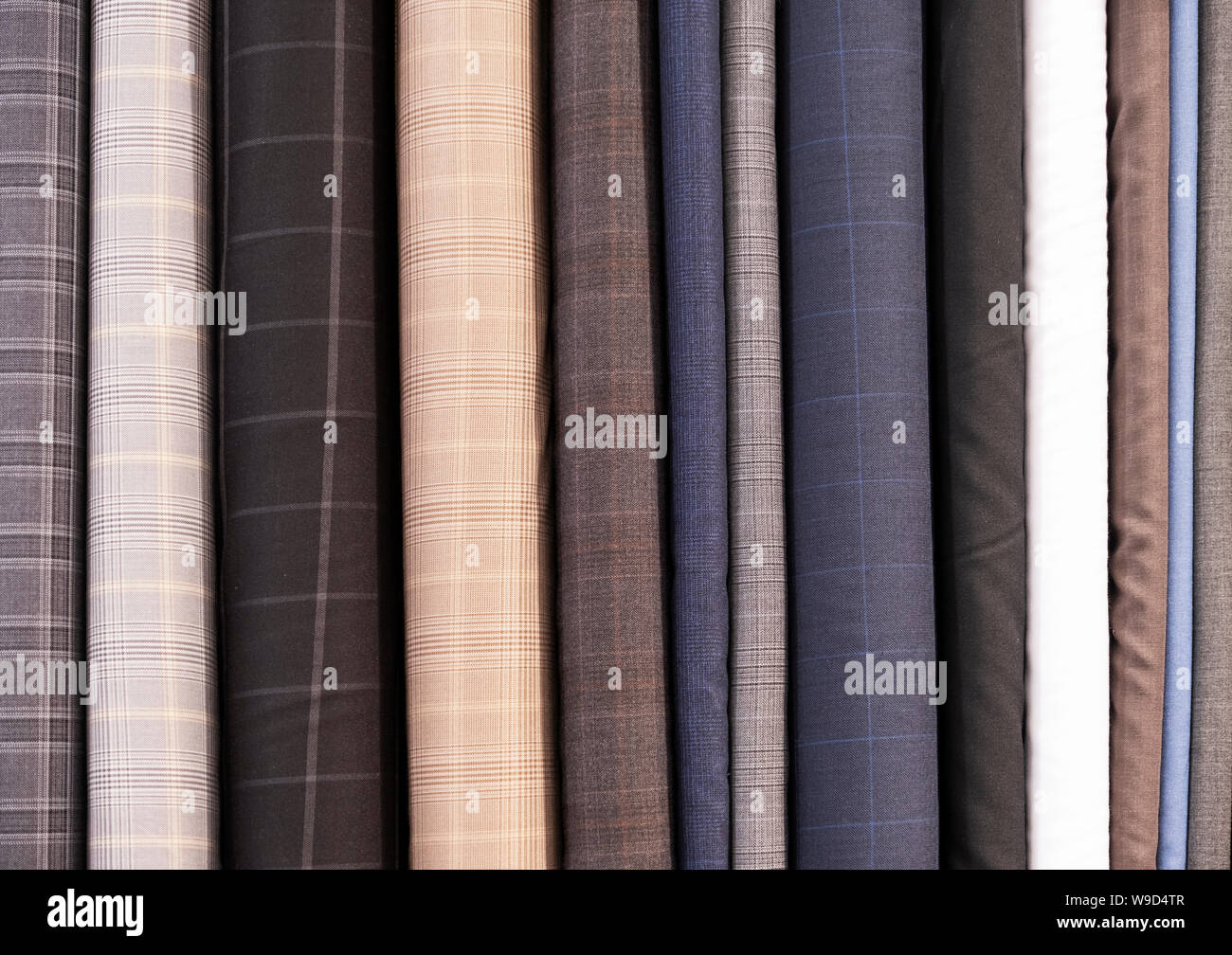 Suit textiles and fabrics at a tailor Stock Photo - Alamy