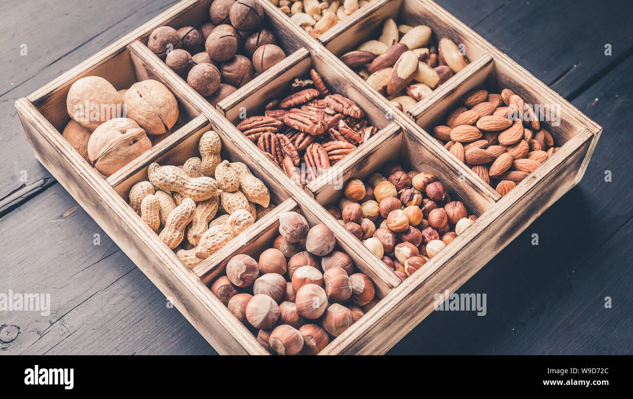Different nuts assortment healthy hi-res stock photography and images ...