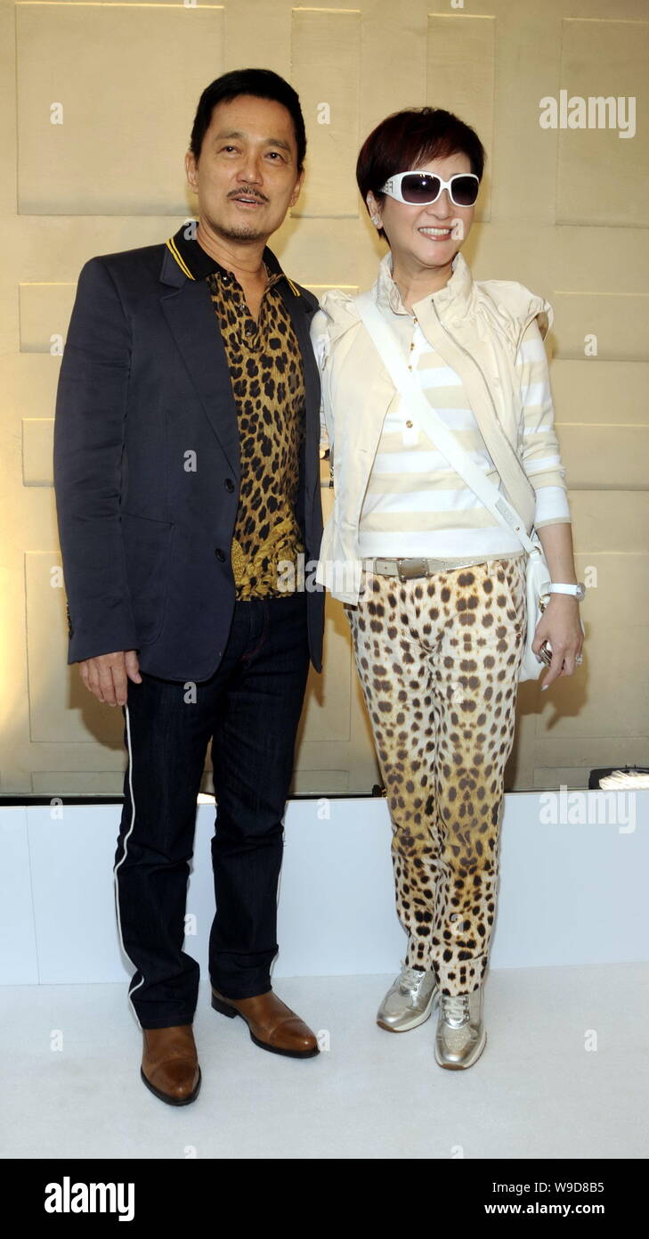 Hong Kong actress Deborah Lee, right, and her husband are seen at the ...