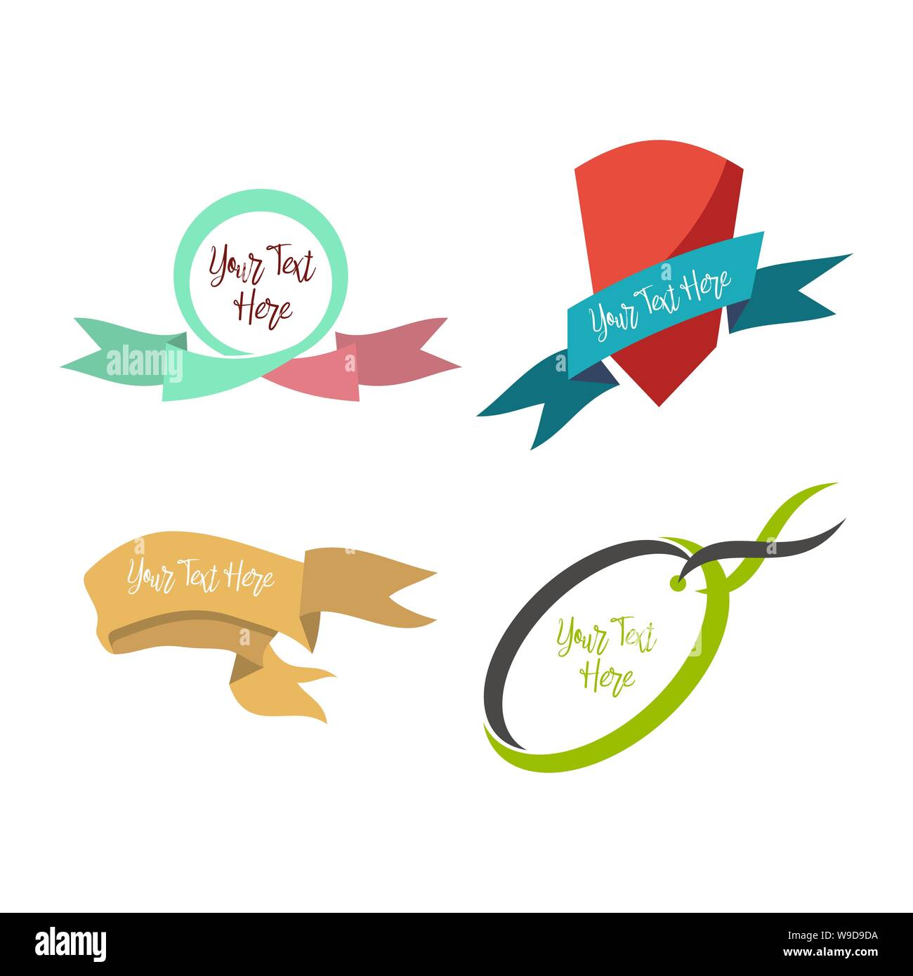Abstract Emblem Blank Design Vector Template Frame Border Stock Vector ...