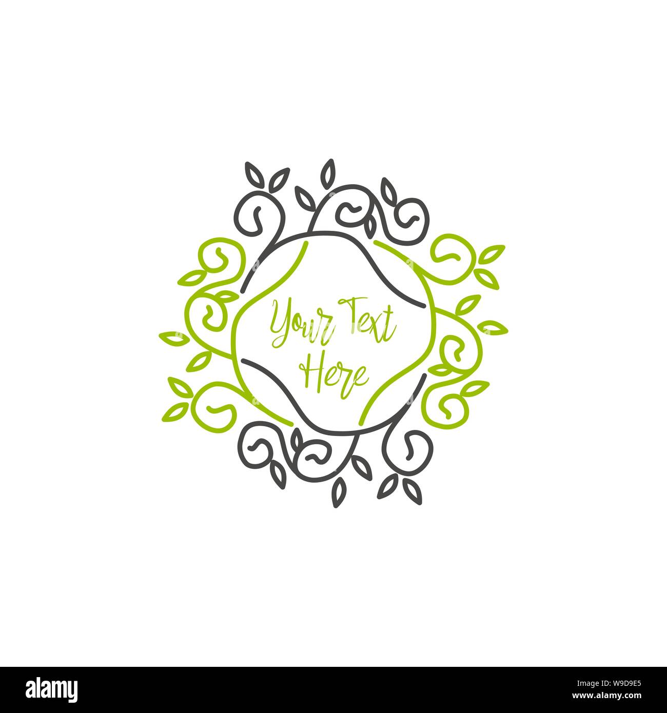 Abstract Emblem Blank Design Vector Template Frame Border Stock Vector ...