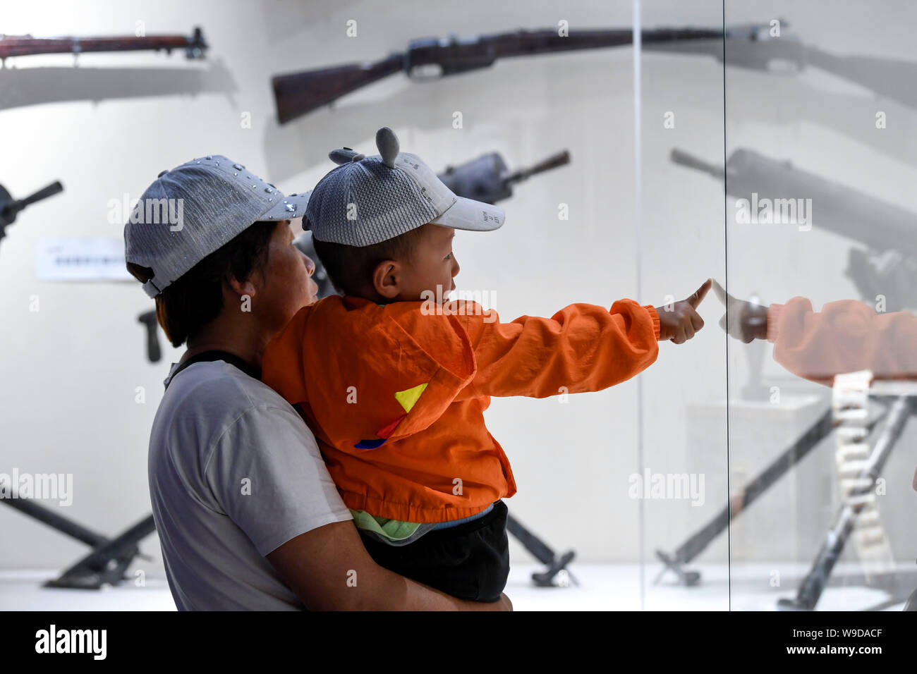 Guyuan. 12th Aug, 2019. People visit a memorial hall marking the Long ...