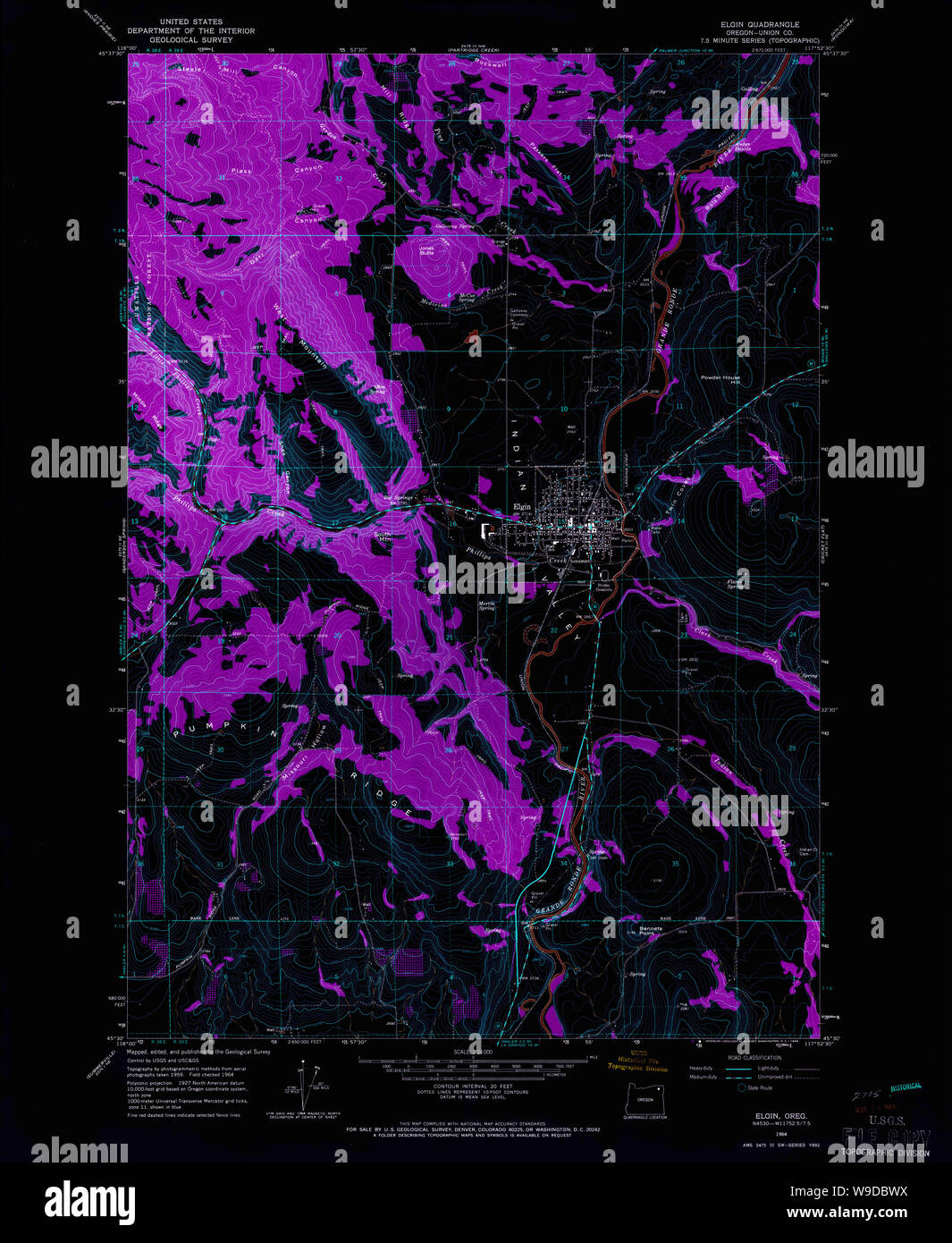 Map of elgin hi-res stock photography and images - Alamy