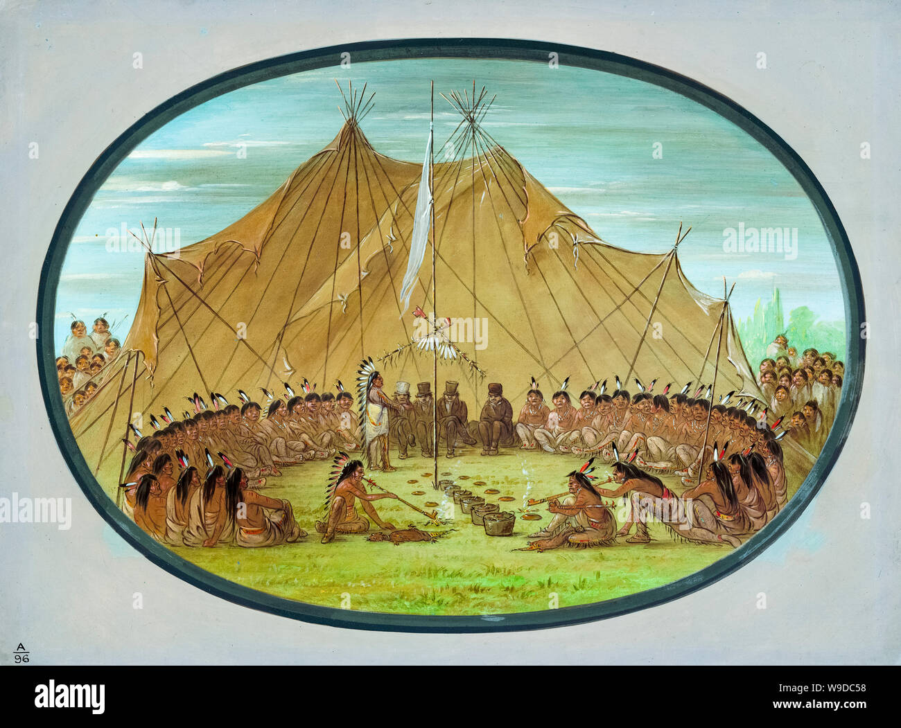 George Catlin, A Dog Feast - Sioux, painting, 1861-1869 Stock Photo - Alamy