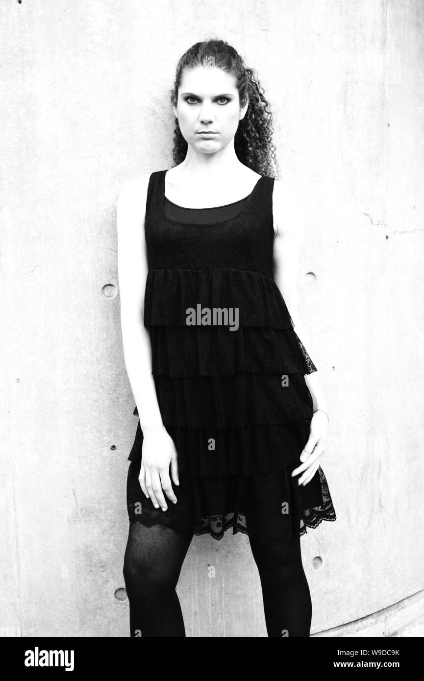 Model blue eyes Black and White Stock Photos & Images - Alamy