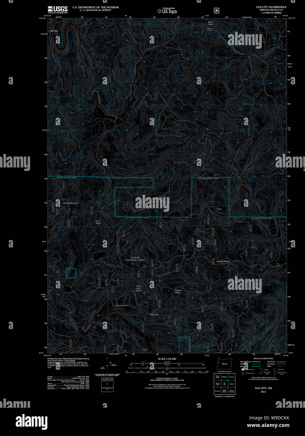 Map of elk city hi-res stock photography and images - Alamy