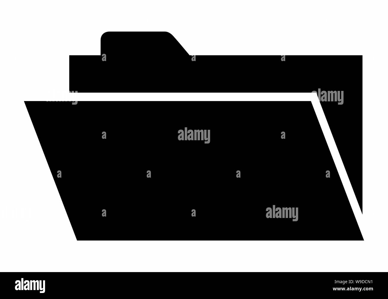 Black file folder icon Stock Vector Images - Alamy