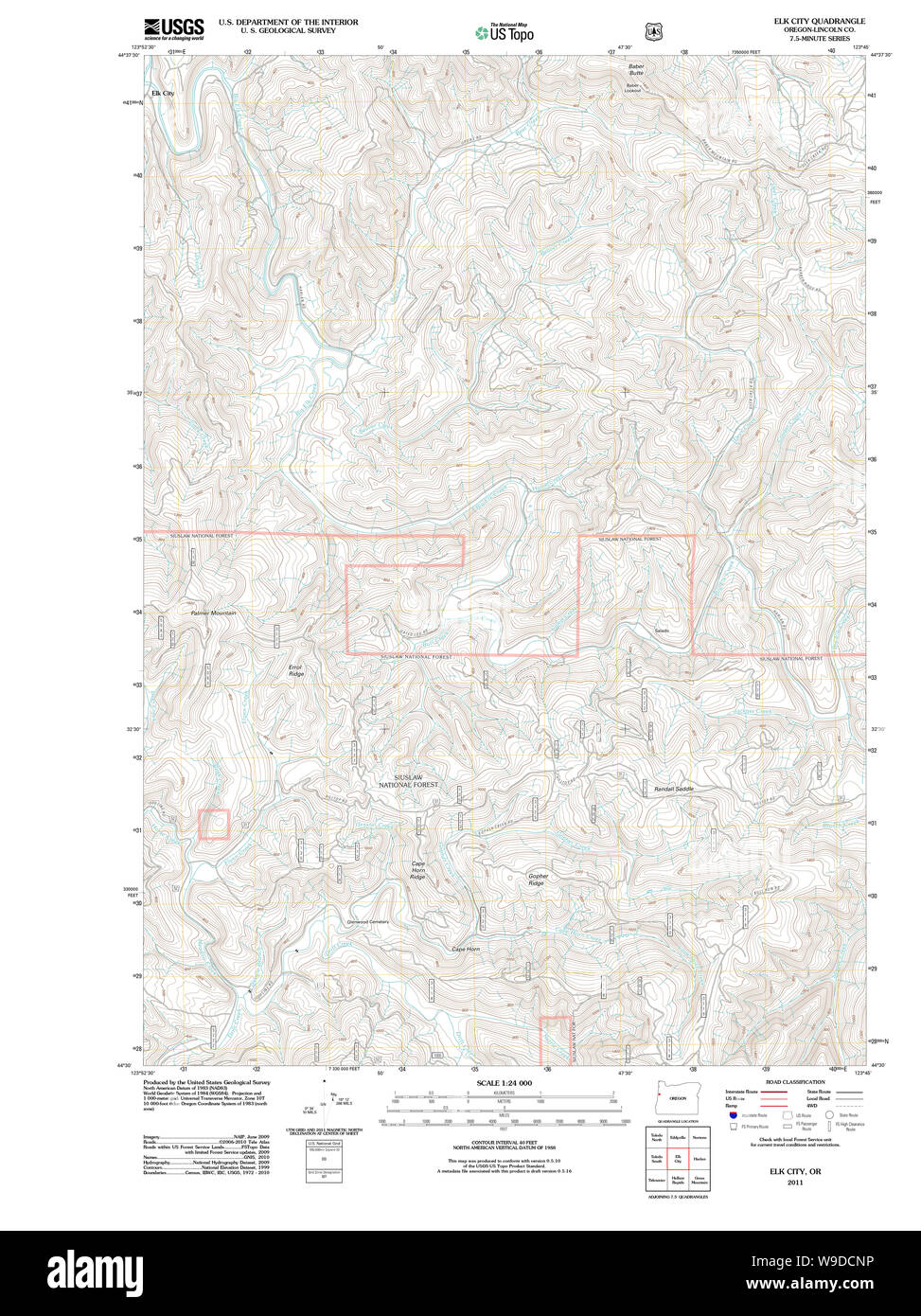 Map of elk city hi-res stock photography and images - Alamy