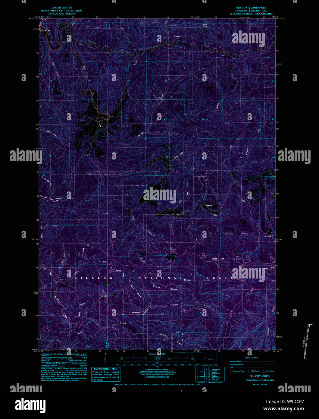 Map of elk city hi-res stock photography and images - Alamy