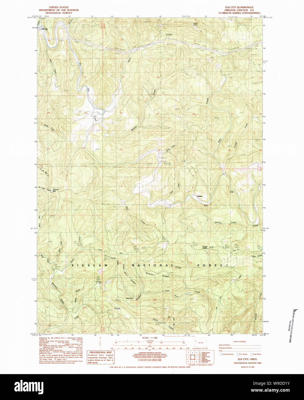 Map of elk city hi-res stock photography and images - Alamy