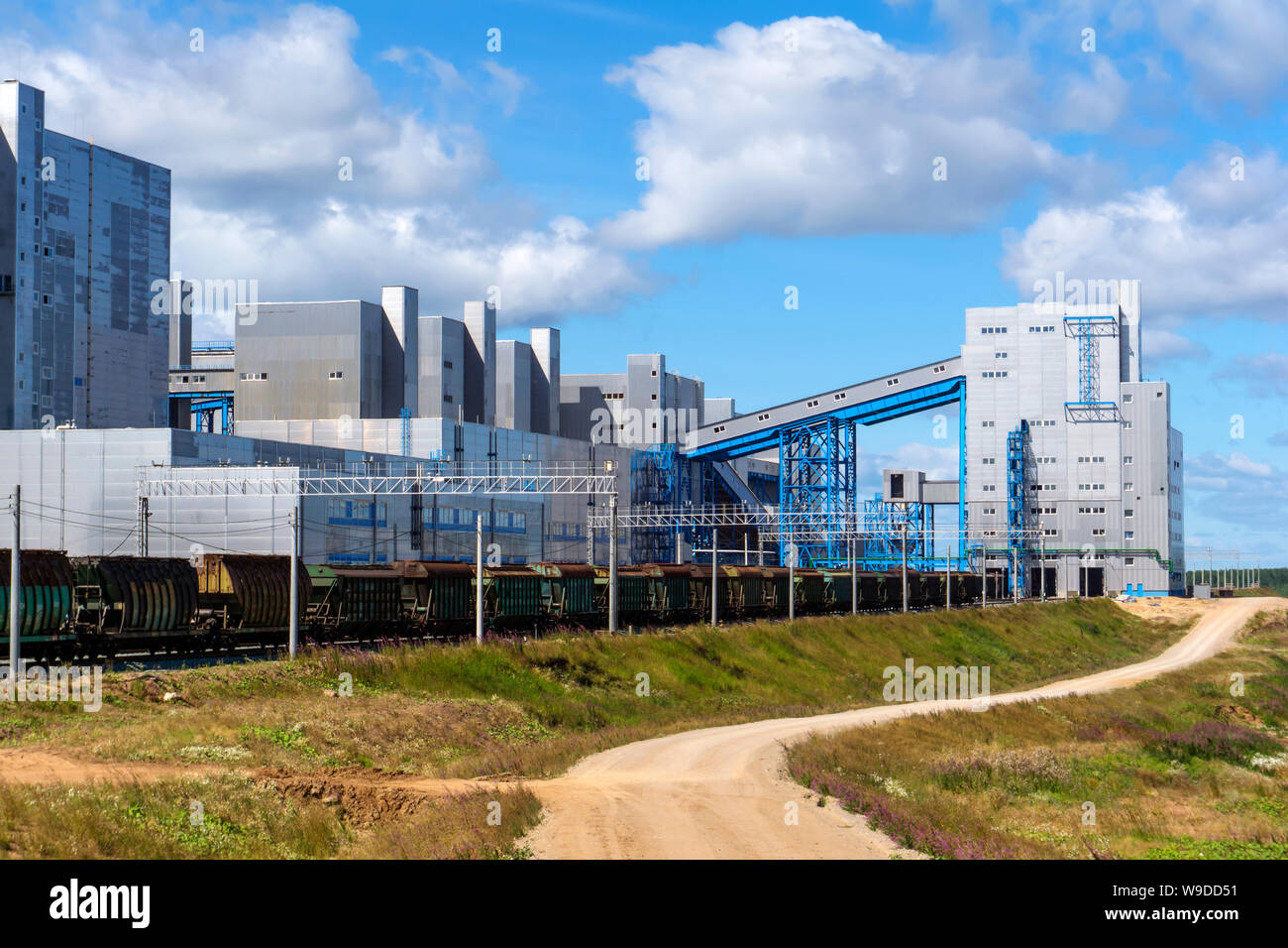 complex of mine buildings of a modern mining enterprise for the ...