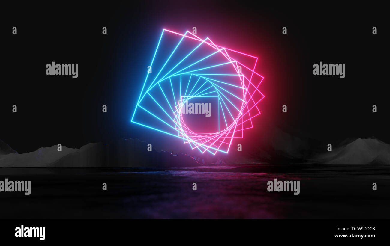 Abstract background neon rectangles hi-res stock photography and images ...