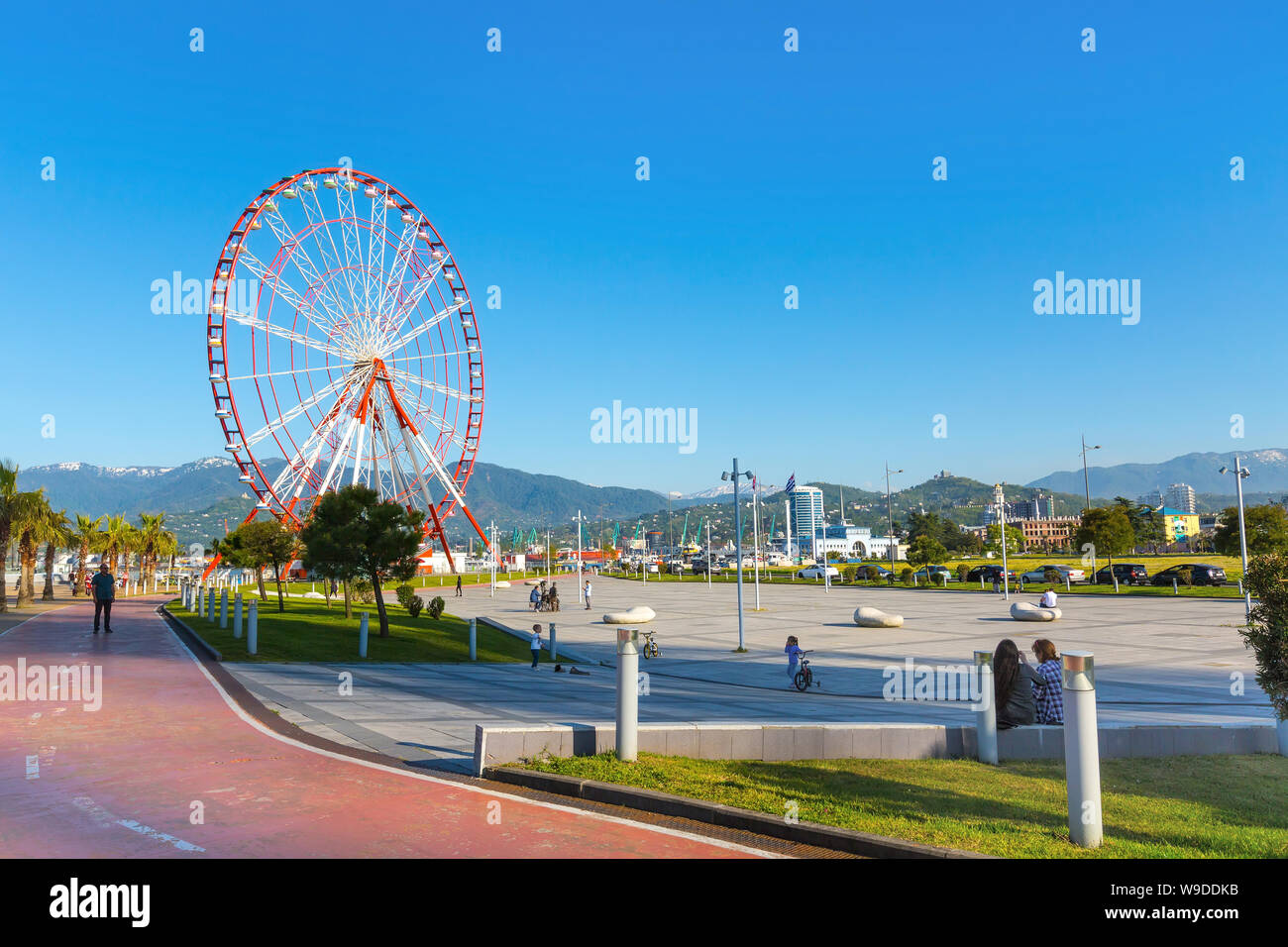 Batumi, Georgia - April 30, 2017: Ferris wheel, city panoramic ...