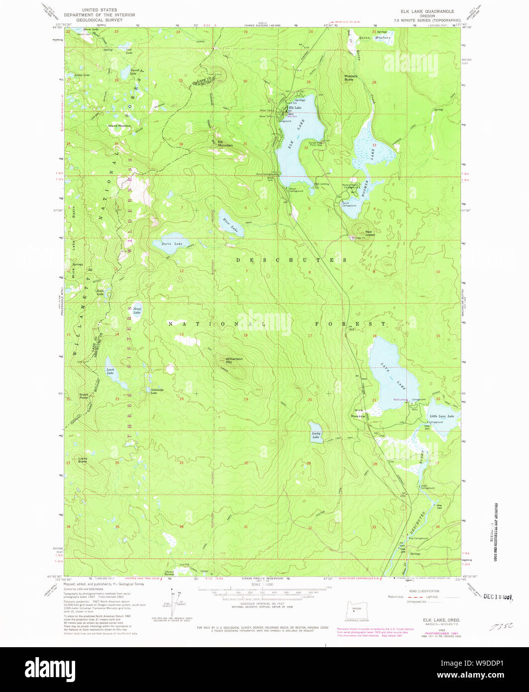 Elk lake map hi-res stock photography and images - Alamy