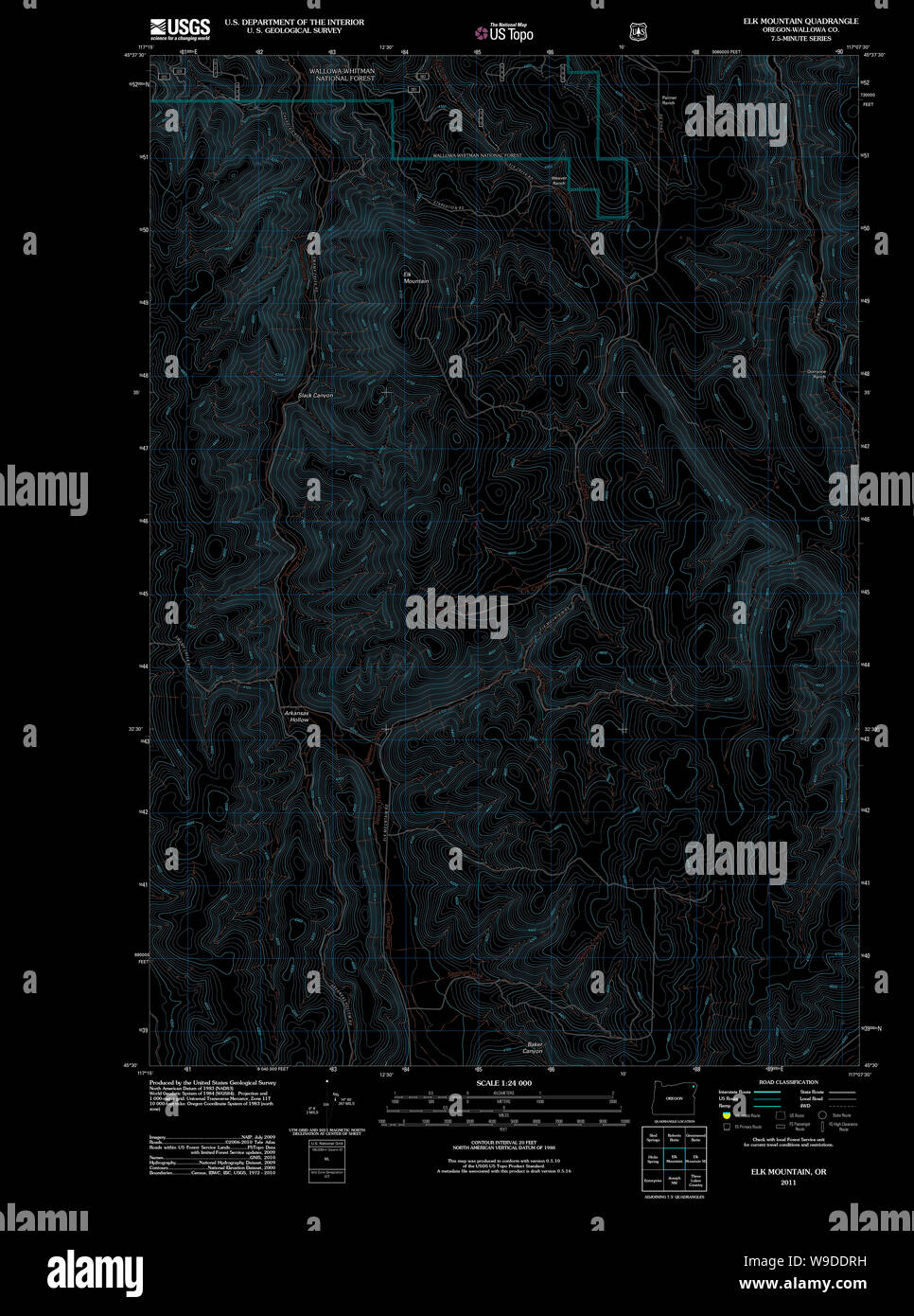 Elk mountain map hi-res stock photography and images - Alamy