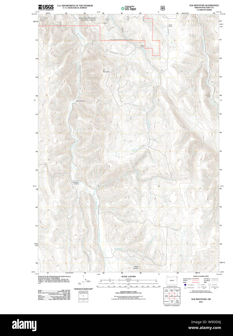 Map of elk mountain hi-res stock photography and images - Alamy