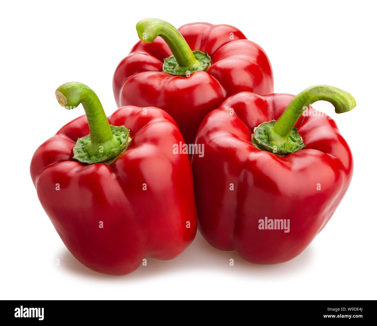 deep red bell pepper path isolated on white Stock Photo - Alamy