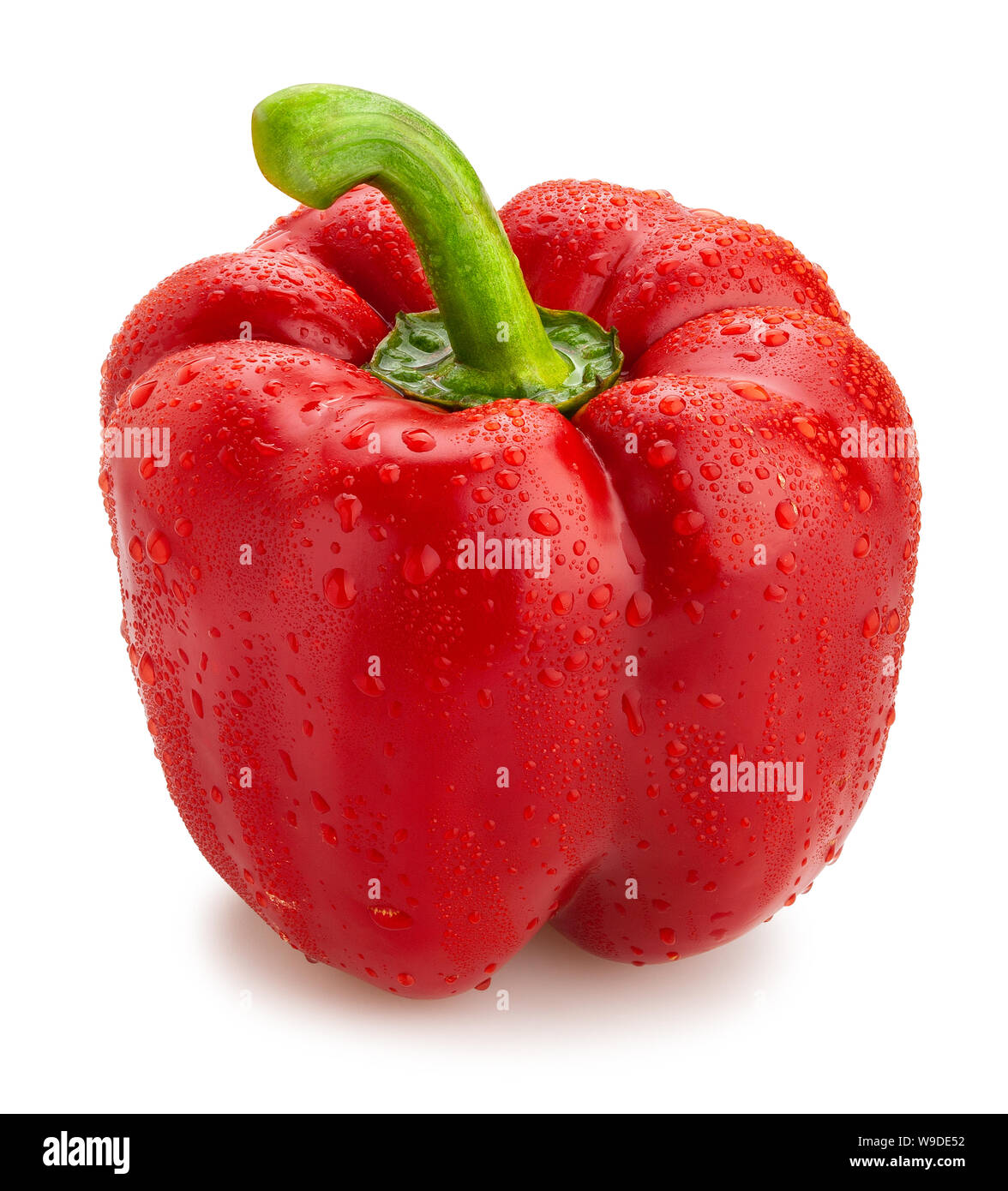 deep red bell pepper path isolated on white Stock Photo - Alamy