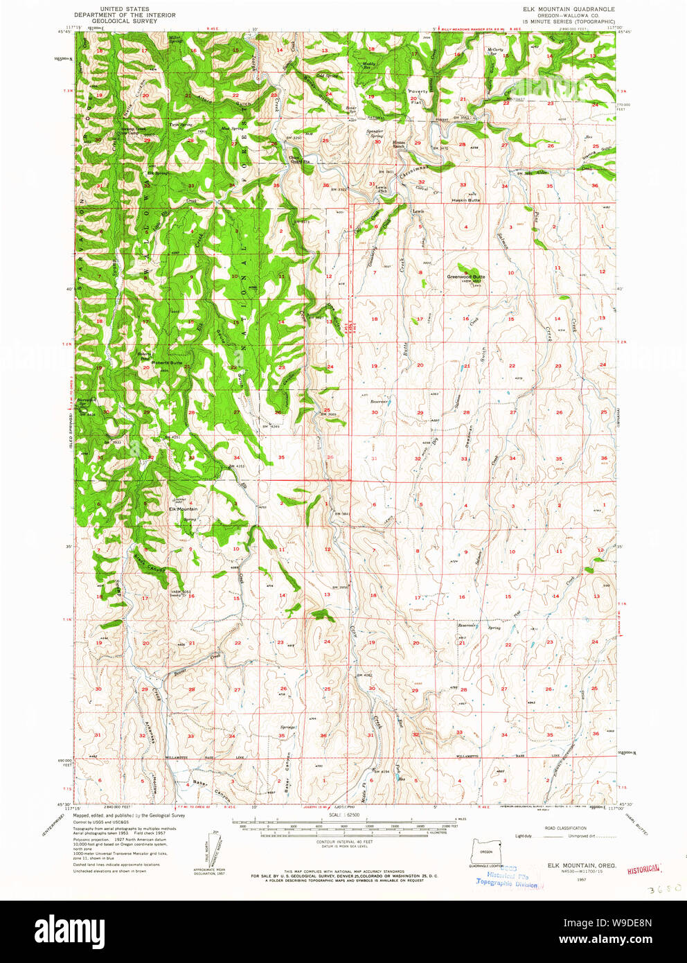 Map of elk mountain hi-res stock photography and images - Alamy